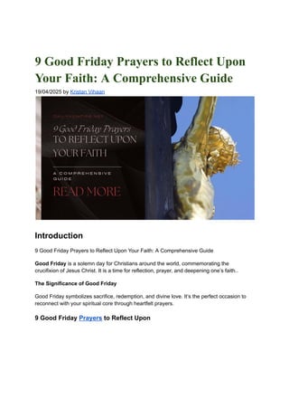 9 Good Friday Prayers to Reflect Upon Your Faith: A Comprehensive Guide ...