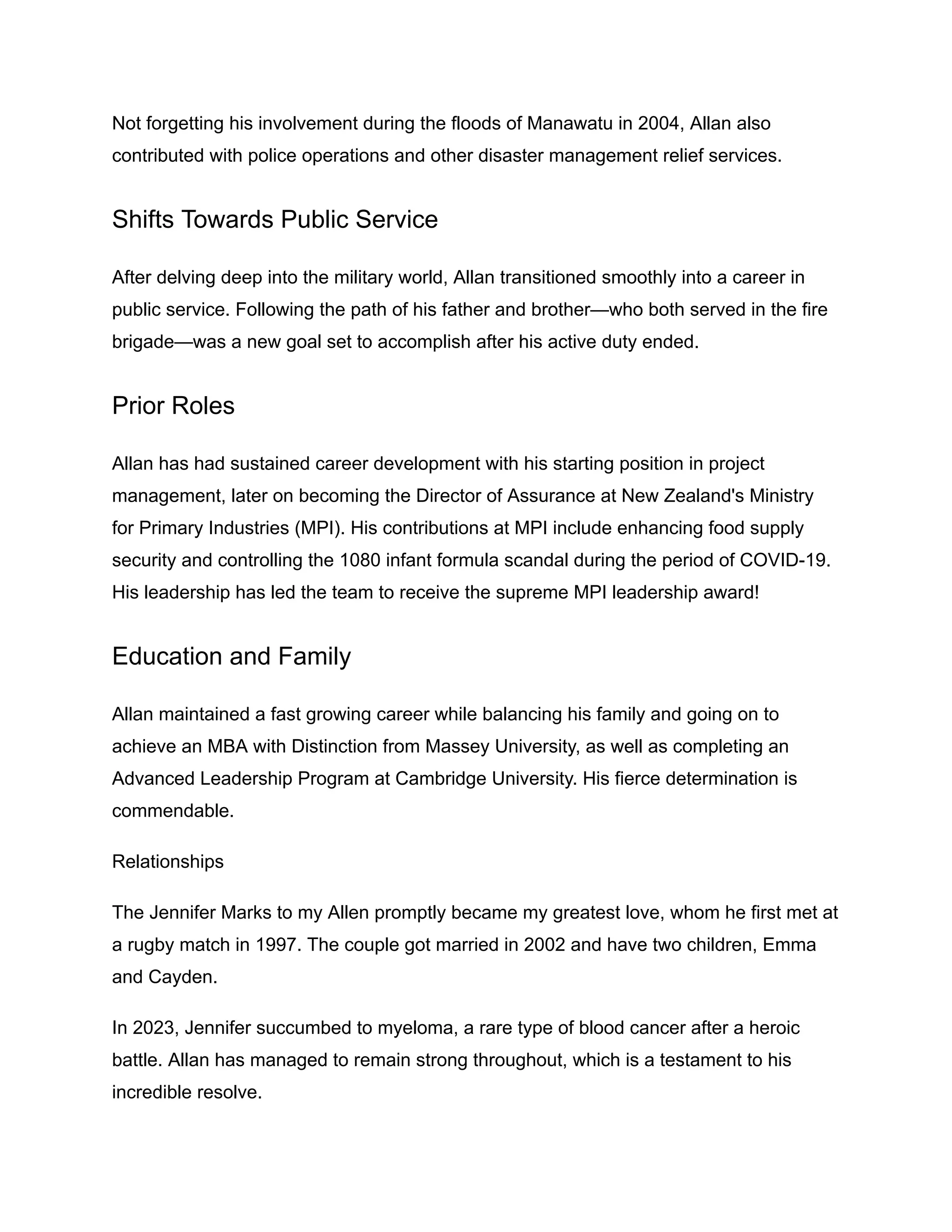 Allan Kinsella: A Life of Accomplishment, Service, Resiliency. | PDF