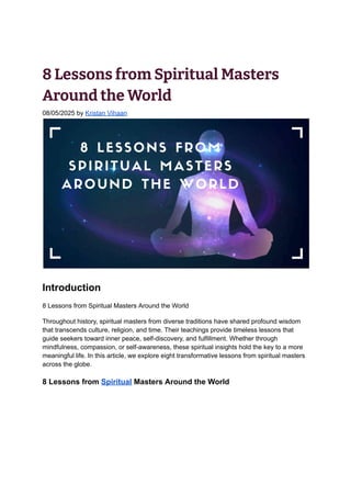 8 Lessons from Spiritual Masters Around the World | PDF