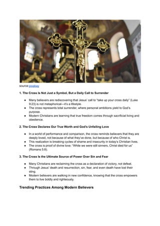 3 Life-Changing Realizations About the Cross Among Modern Christians | PDF