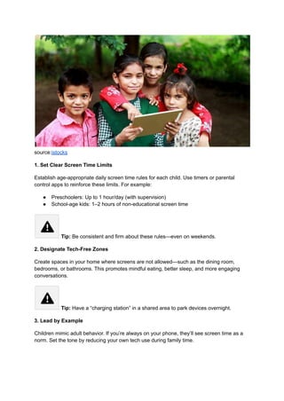 9 Parental Tips for Balancing Digital Devices and Family Life | PDF