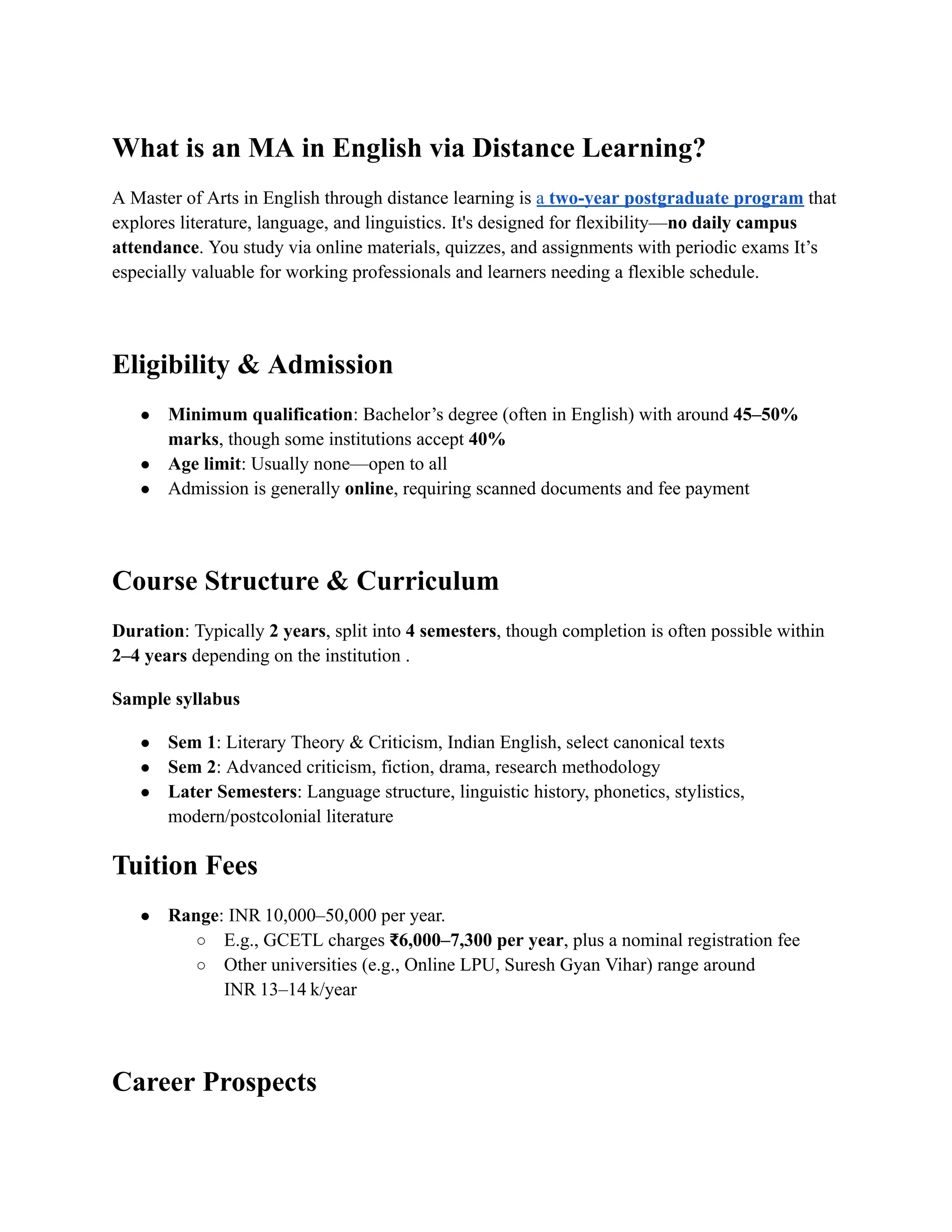 What is an MA in English via Distance Learning? | PDF