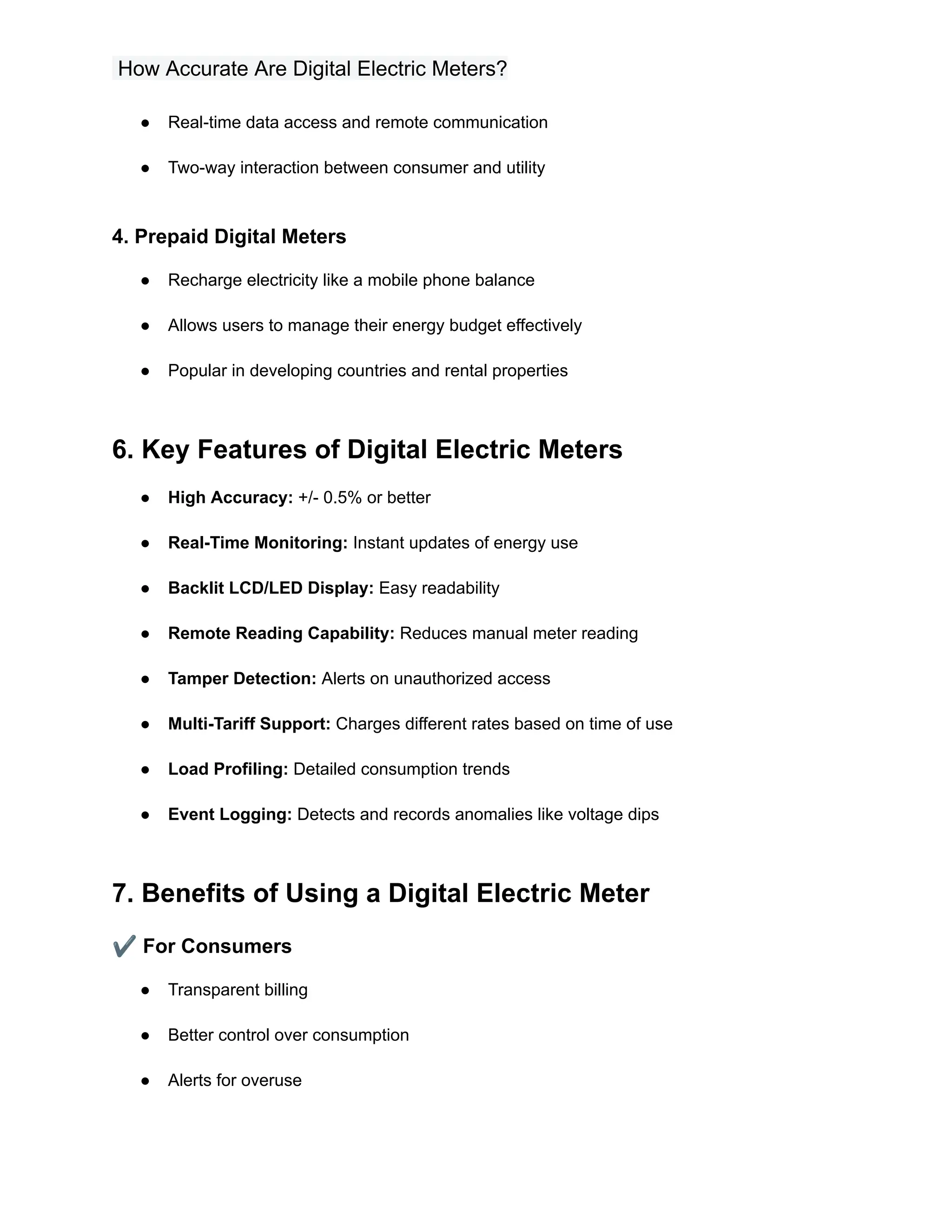 How Accurate Are Digital Electric Meters? | PDF