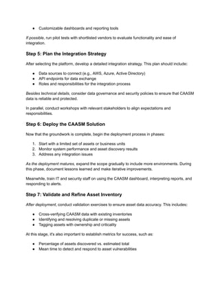 How to Implement CAASM: A Step-by-Step Guide for IT Teams | PDF