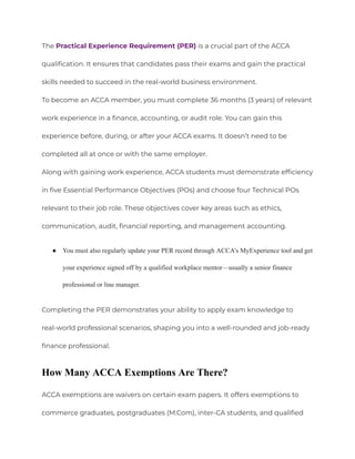 ACCA: What Is It? Qualifications, Course Information, and Career Path | PDF
