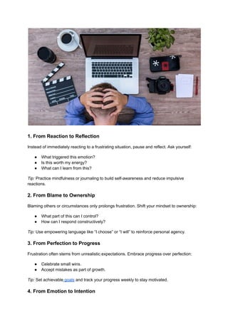 4 Mindset Shifts to Turn Frustration into Focus | PDF