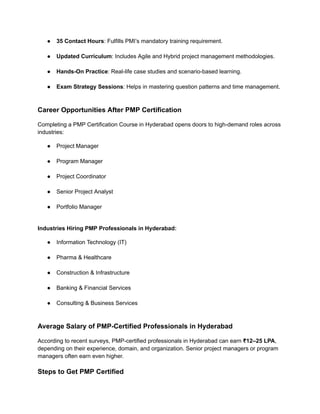 PMP Certification And Course In Hyderabad | PDF