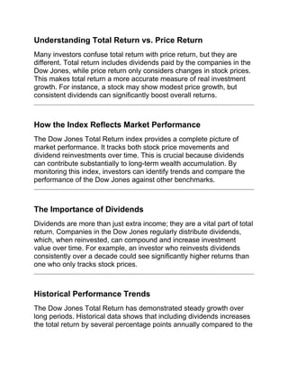 Dow Jones Industrial Average Total Return Explained: Historical Trends ...