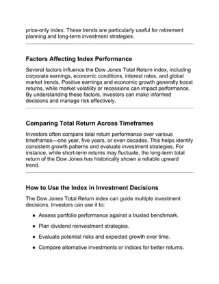 Dow Jones Industrial Average Total Return Explained: Historical Trends ...