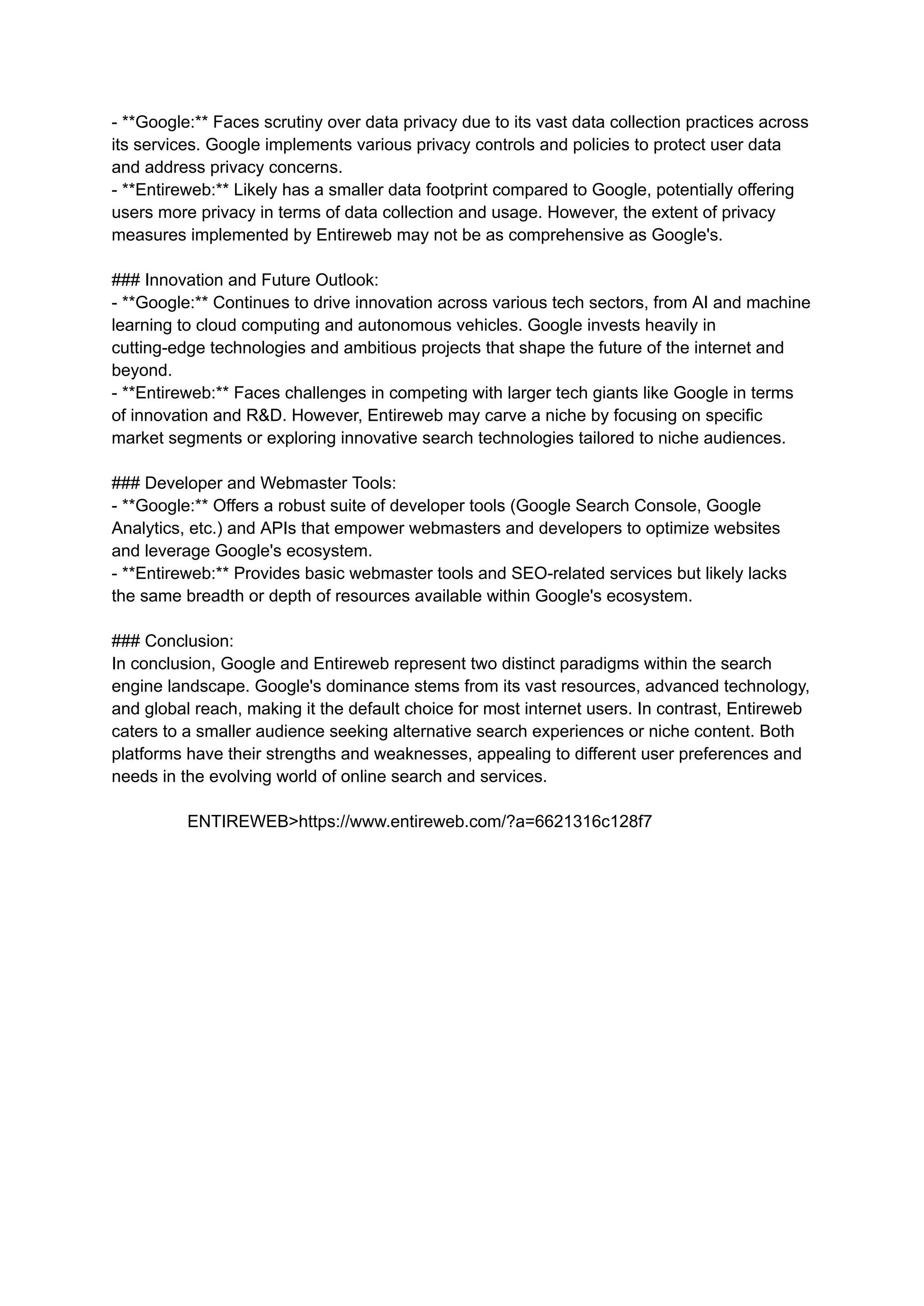 Google vs entireweb which is better?.... | PDF | Search | Internet