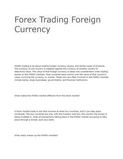 Forex Trading | PDF