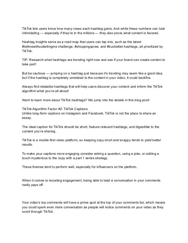 Tiktok Algorithm | PDF