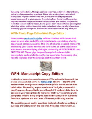 WORK FROM HOME JOB | PDF