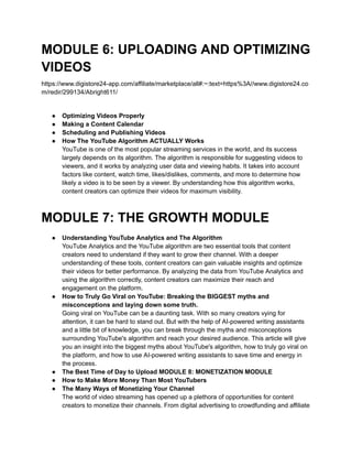 YouTube Mastery and Monetization | PDF