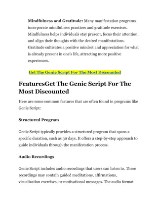 Genie Script Reviews: Should You Buy Wesley Virgin Genie Script? | PDF