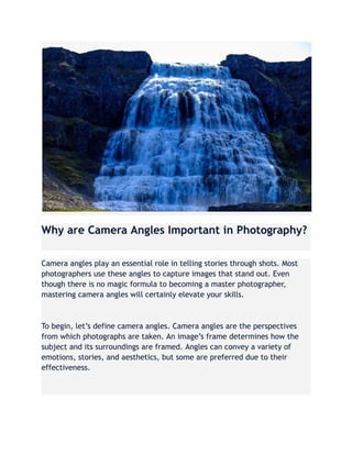 Photography Angles You Can Copy For Photoshoot | PDF | Photography | Arts and Crafts