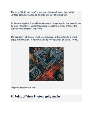 Photography Angles You Can Copy For Photoshoot | PDF