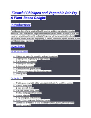 PLANT BASED DIET | PDF
