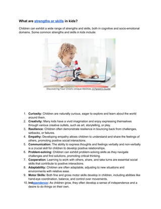 Discovering Your Child’s Unique Abilities | PDF