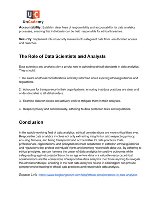 Ethical Considerations in Data Analytics | PDF