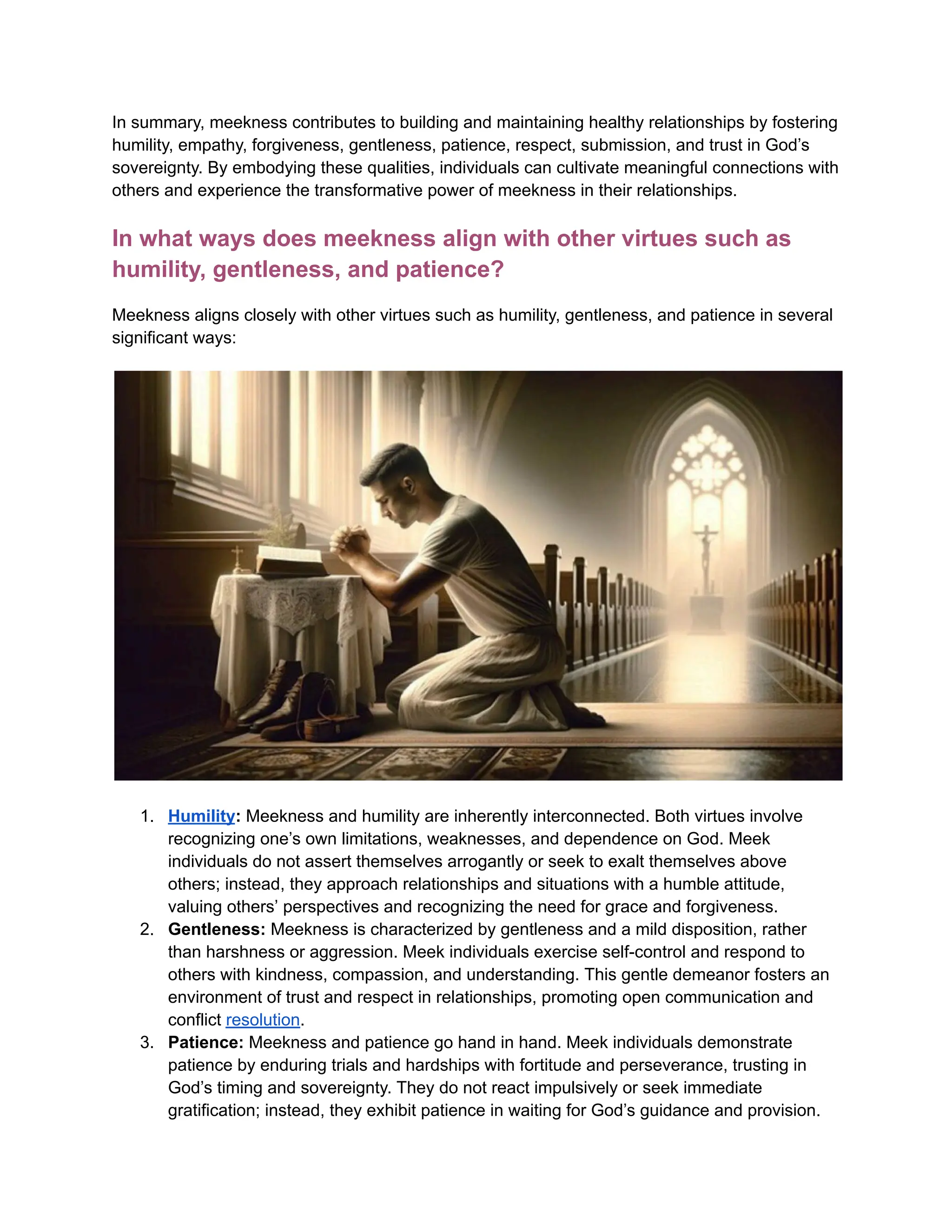 The Power of Meekness: The Biblical Wisdom | PDF