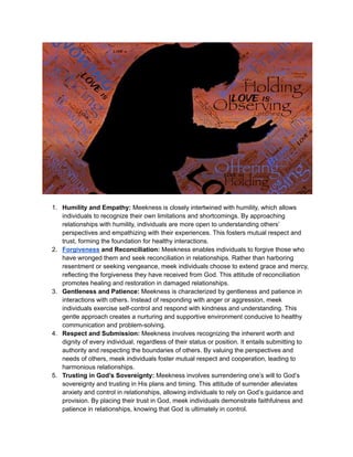 The Power of Meekness: The Biblical Wisdom | PDF