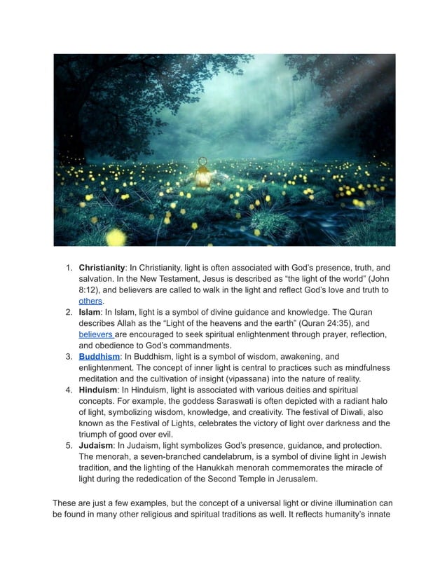 Shining Hope: The Universal Light’s Arrival | PDF | Spirituality ...