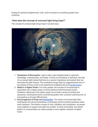 Shining Hope: The Universal Light’s Arrival | PDF | Spirituality ...