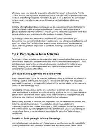 Feeling Isolated at Work? 8 Tips to Help You Feel Included | PDF