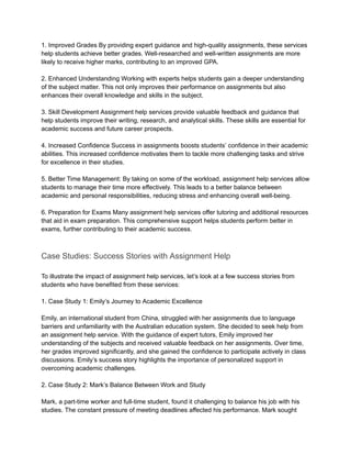 Assignment Help Australia: Quality Support for Academic Achievement | PDF