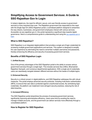 Simplifying Access to Government Services | DOCX