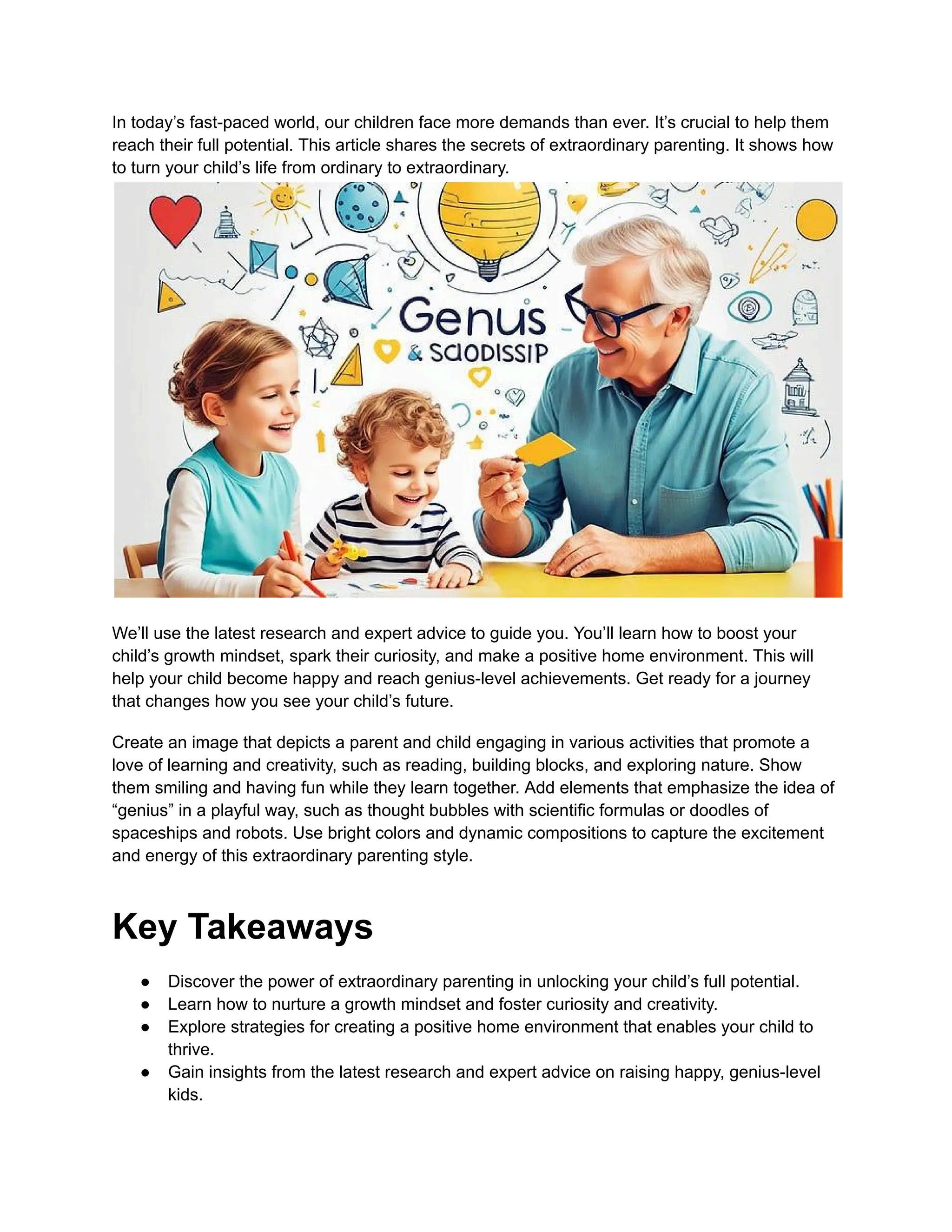 Extraordinary Parenting: Raising Happy, Genius Kids | PDF | Parenting ...