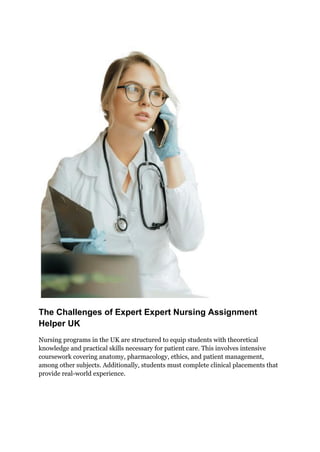 Expert Nursing Assignment Helper UK to Academic Success | PDF