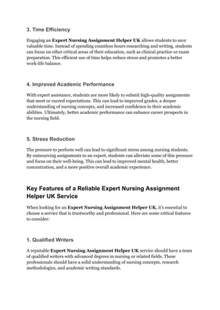 Expert Nursing Assignment Helper UK to Academic Success | PDF