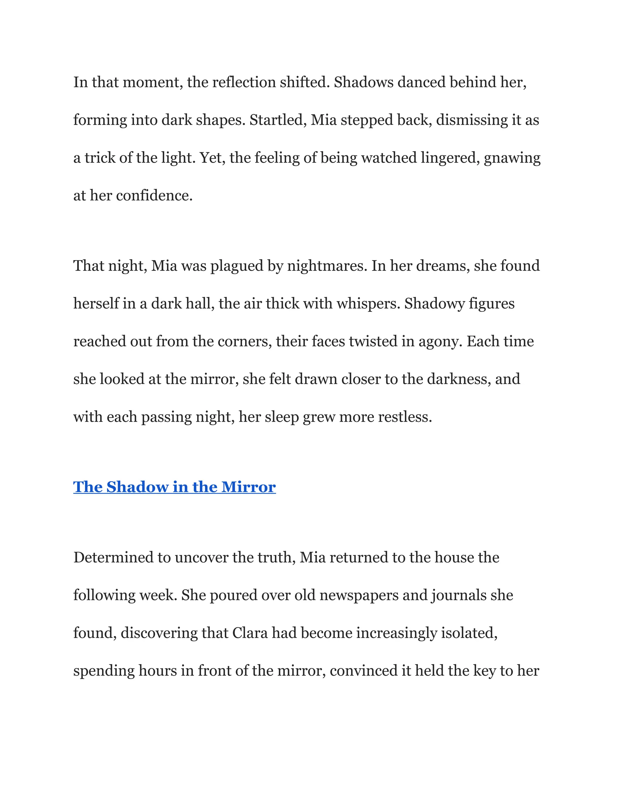 The Shadow in the Mirror ( real story ) horror videos | PDF