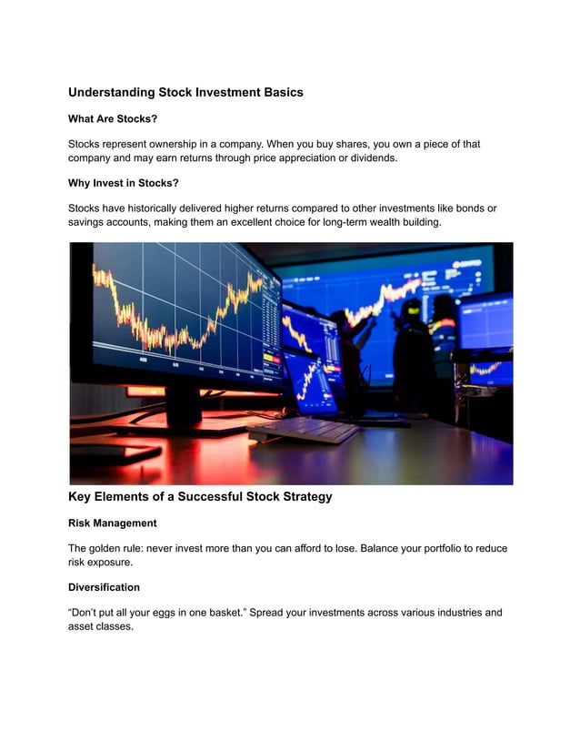 Investing in the stock market can feel overwhelming | PDF