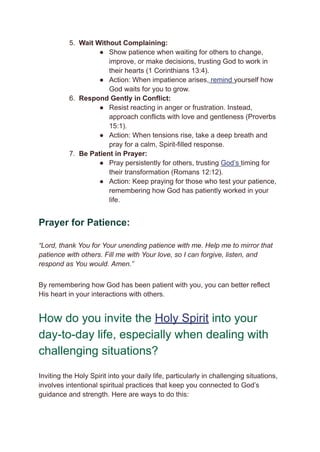 5 Biblical Tips to Manage Frustration and Cultivate Patience | PDF