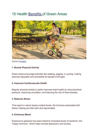 15 Health Benefits of Green Areas That Will Inspire You to Go Outside | PDF