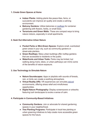 15 Health Benefits of Green Areas That Will Inspire You to Go Outside | PDF