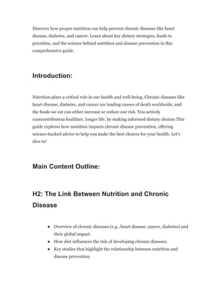 “Nutrition and Chronic Disease Prevention: A Guide to Healthy Living ...