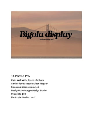 14 stylish modern fonts for brand identity | PDF