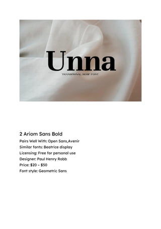 14 stylish modern fonts for brand identity | PDF