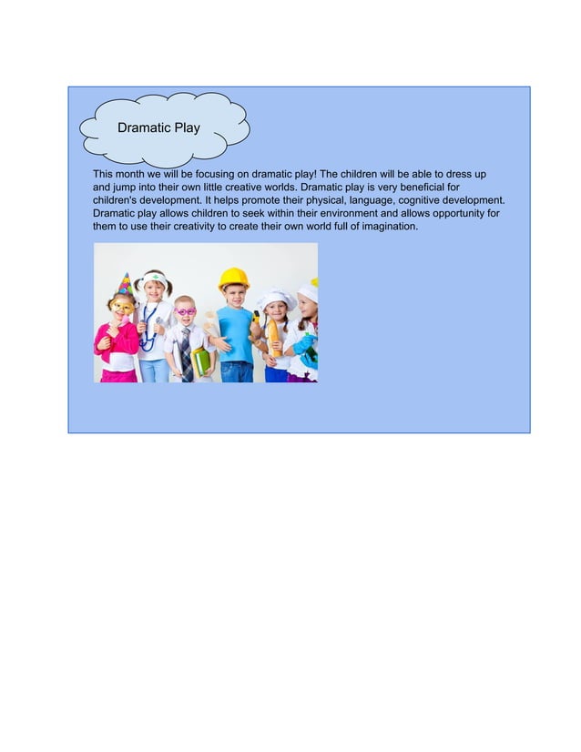 Importance of dramatic play in young children | DOCX