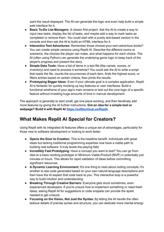 AI Software Creation: Build Apps Without Coding Using Replit's AI | PDF