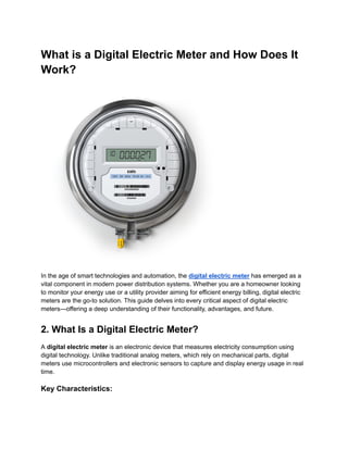 Top 10 Digital Electric Meters for Home Use | PDF