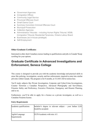 Study Options After LLB in Canada | PDF