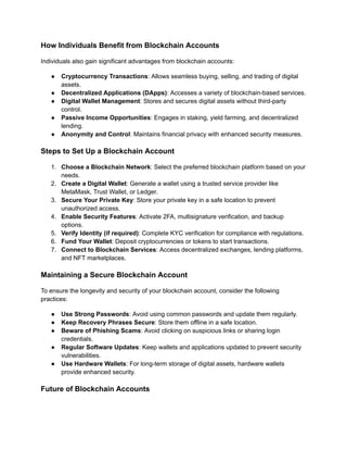Blockchain Accounts: Secure Digital Identity for the Future | PDF