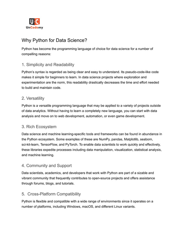 Python for Data Science: A Comprehensive Guide | PDF