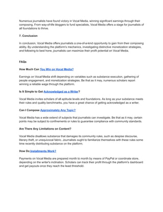 earn from vocal media by writing or typing | PDF