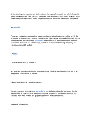 Mysteries of Snakes,Discover the intriguing world of snakes | PDF